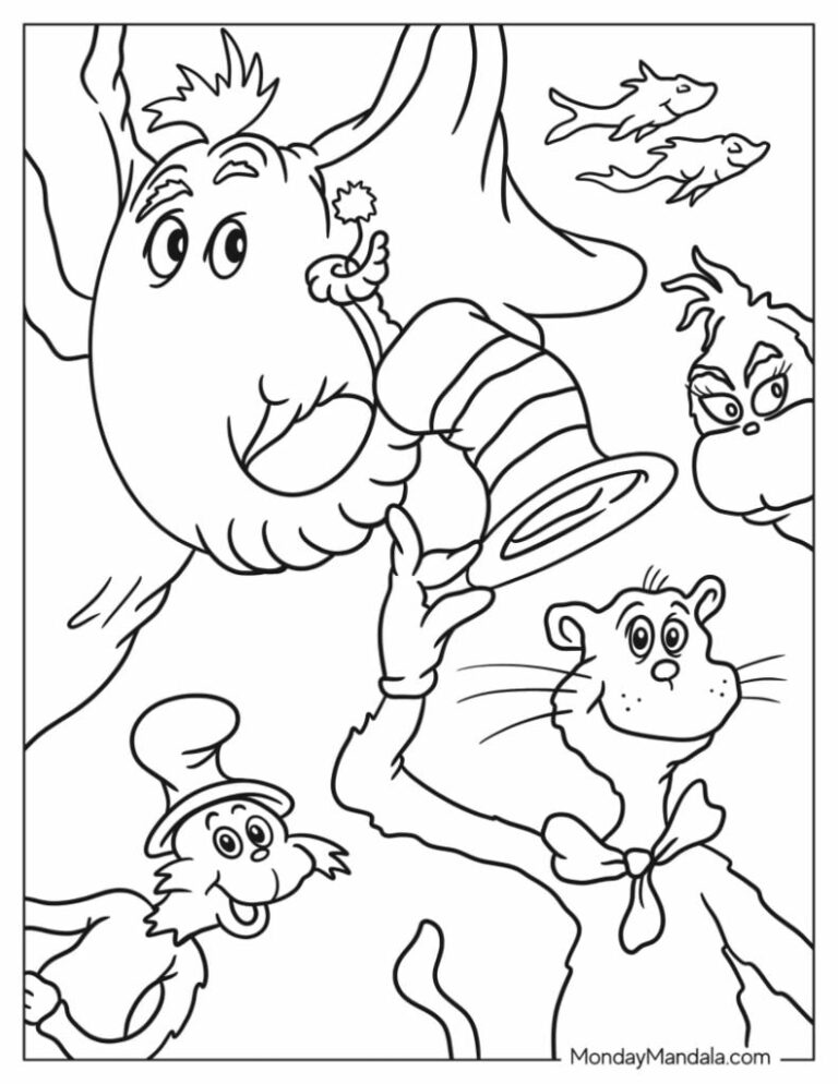 Dr Seuss Coloring Pages Printable - Printable Art and Words