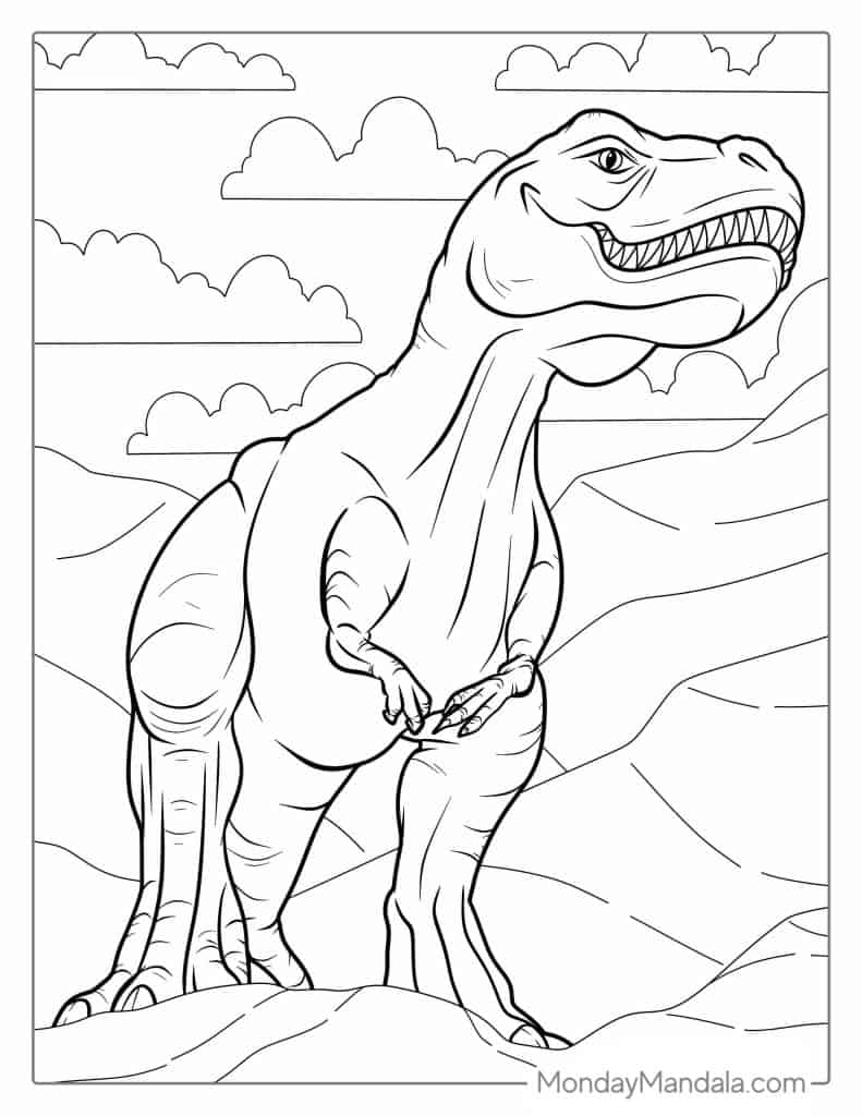 Dinosaur Printables Coloring Pages - Printable Art and Words