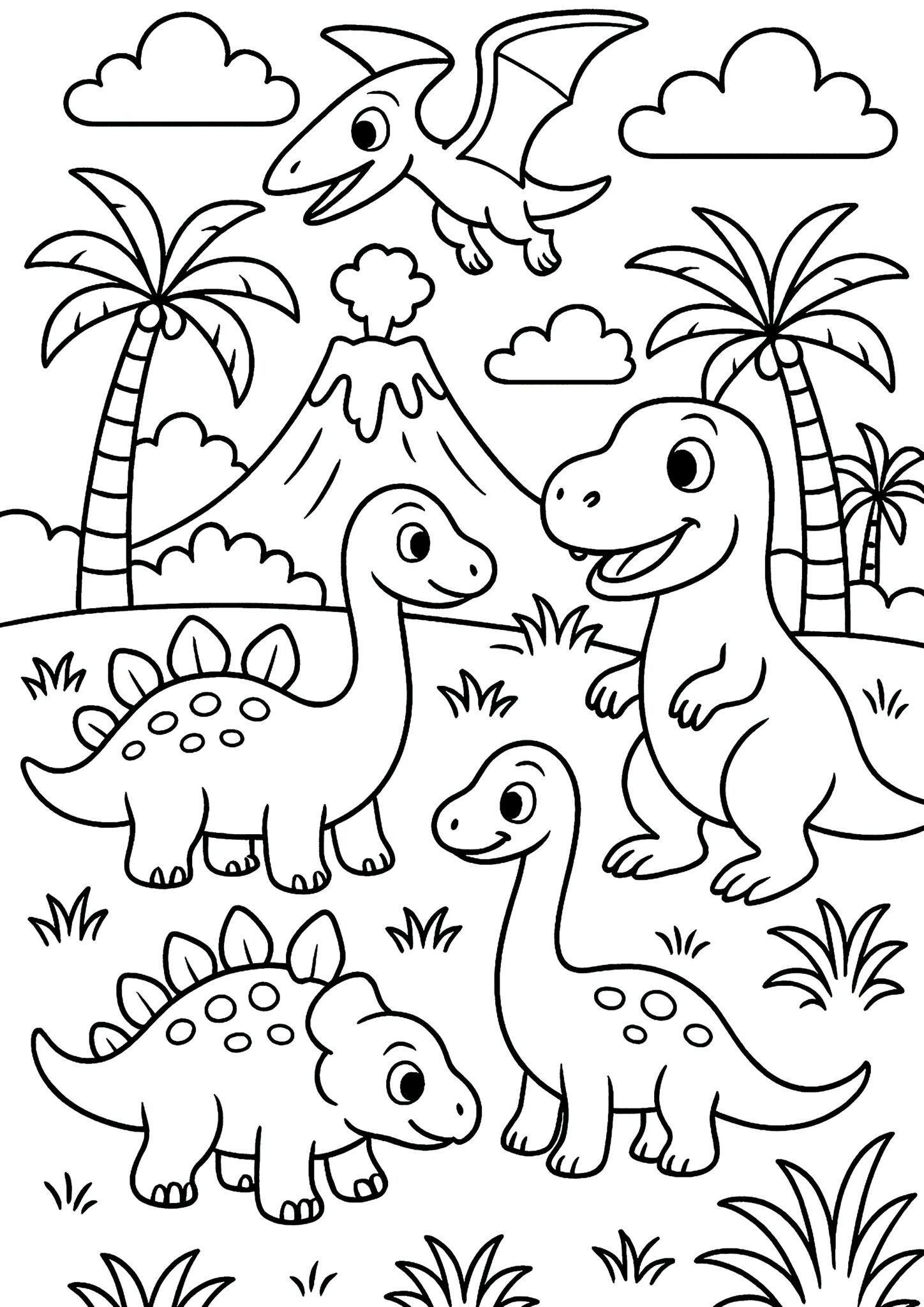 Dinosaur Printables Coloring Pages - Printable Art and Words